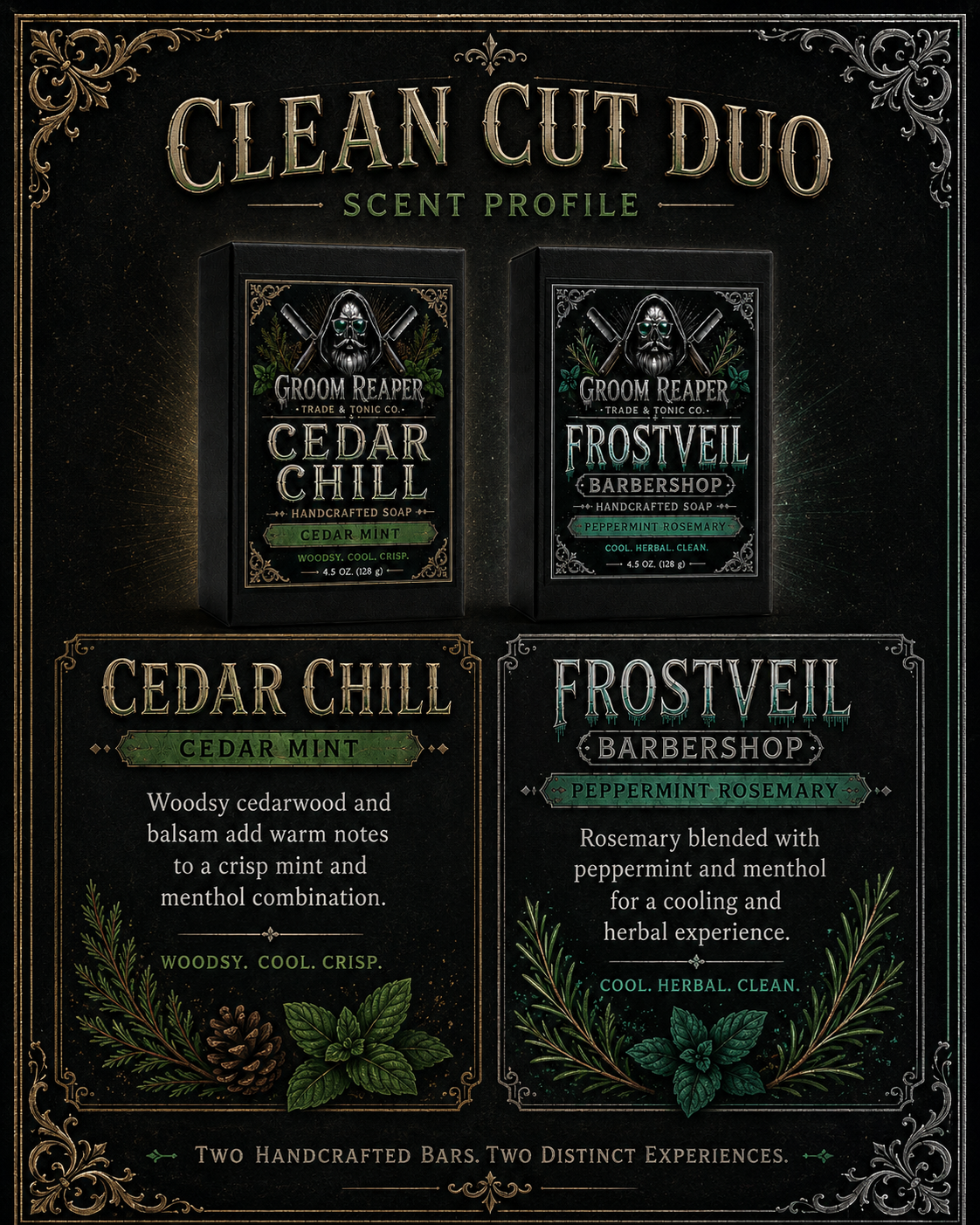 The Clean Cut Duo | Cedar Chill & Frostveil Barbershop Soap — Groom ...